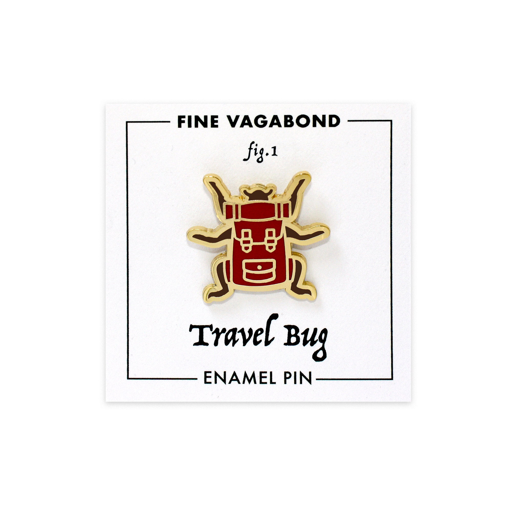 Travel Bug Enamel Pin Hard Enamel Lapel Pin Globetrotter Wanderlust ...