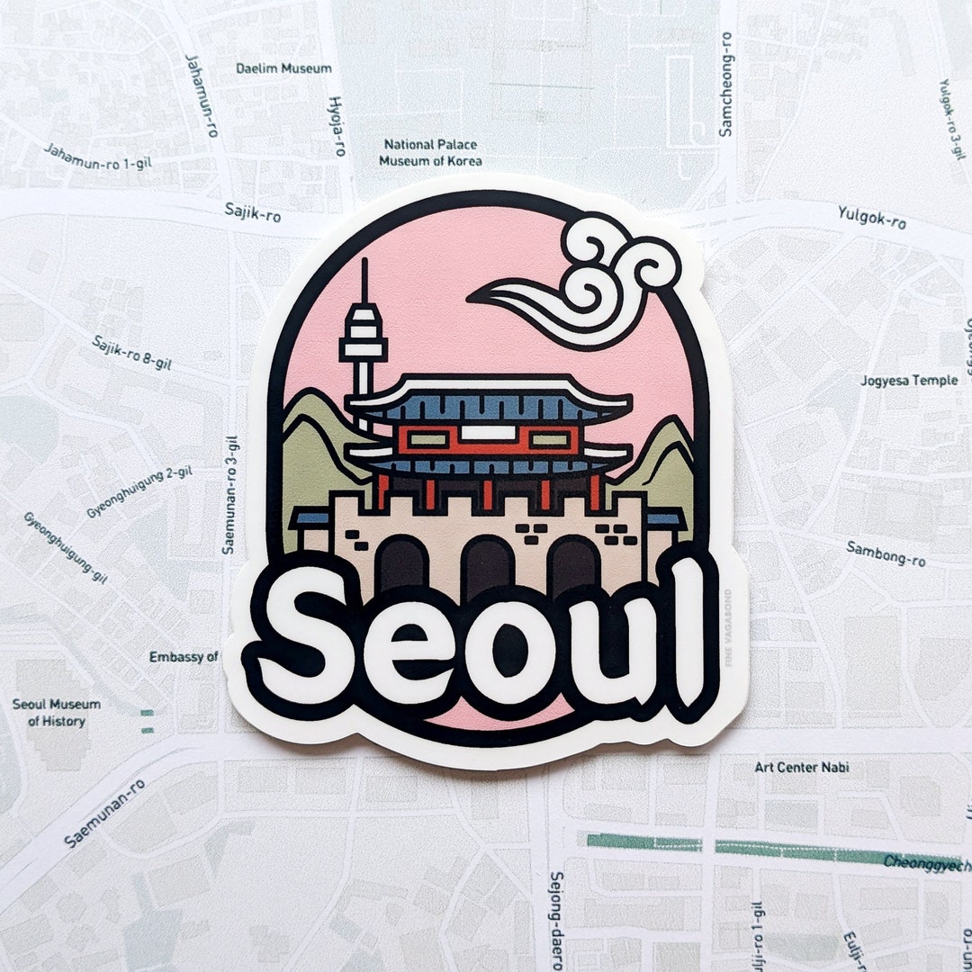 Seoul Vinyl Sticker | 3" Die Cut • Waterproof • World Travel Collection ...