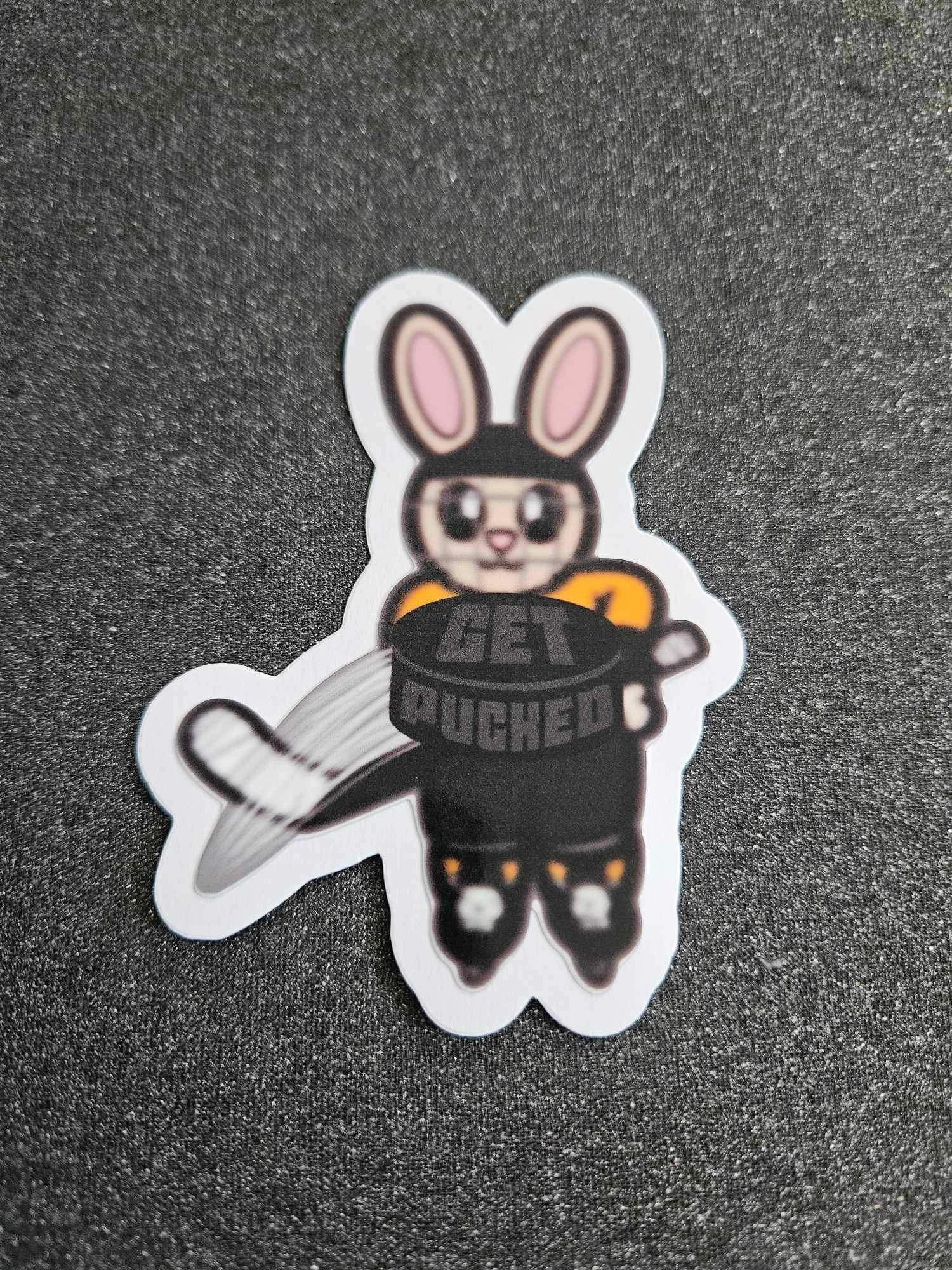 Get Pucked Puck Bunny Sticker - Etsy