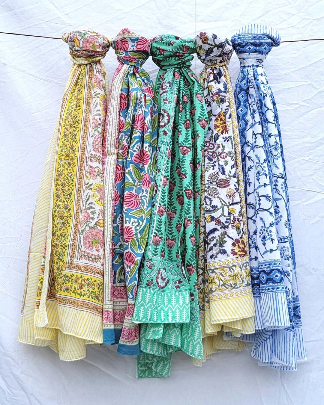 Hand Prints Sarongs, Indian Cotton Pareos, Handmade Cotton Stoles ...