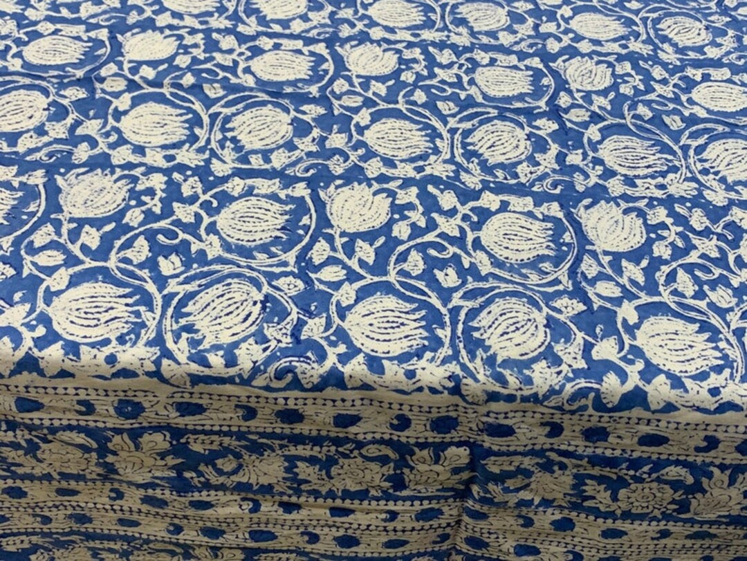 Oversized Table Decor Cover, Cotton Table Cover, Printed Table Linen ...