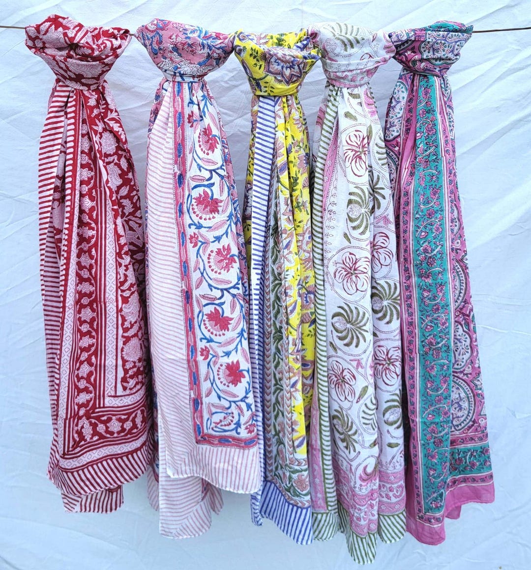 Hand Block Printed Beach Sarong for Women Beach Scarves in Cotton Beach ...