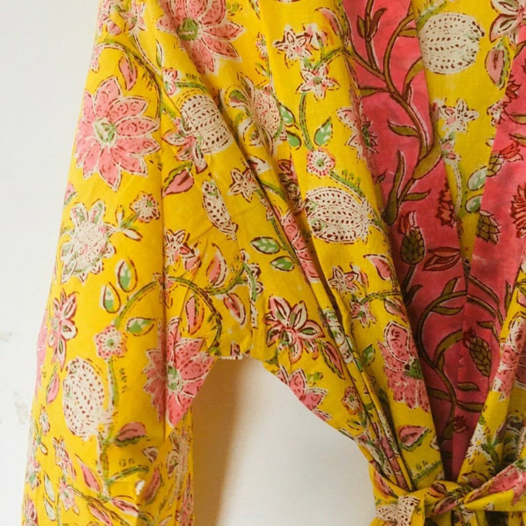 Printed Kimono, Floral Cotton Robes, Handmade Kimonos, Printed Robes ...