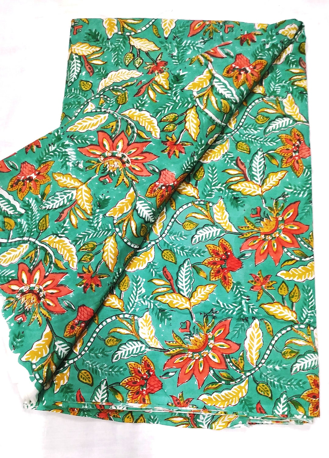 Indian Floral Prints , Cotton Fabrics Prints , Hand Printed Fabrics ...