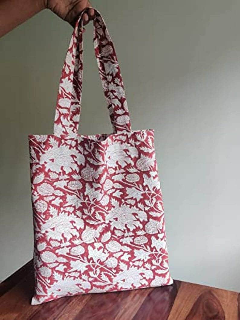 Cotton Hand Block Print Marketing Bags Big Tote Bag Farmers - Etsy