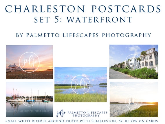 Charleston Postcards Card Set Charleston Notecards | Etsy