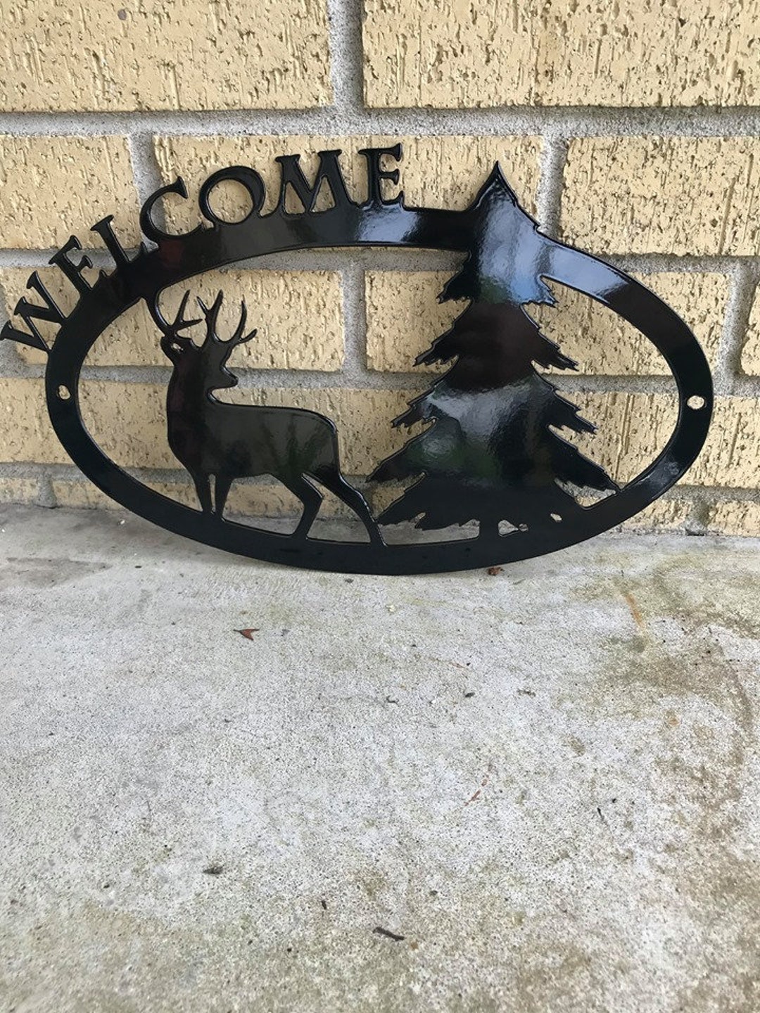 Deer Welcome Sign - Etsy