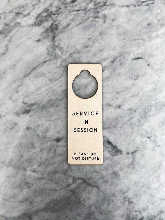 Service in Session Door Knob Hanger Sign Sunday Worship | Etsy