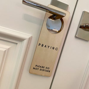 Praying Door Knob Hanger Sign Religious Prayer Love Praise - Etsy