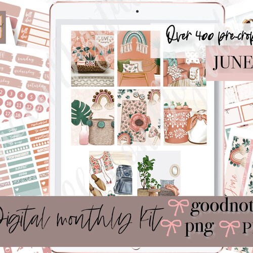 DECEMBER MONTHLY KIT Digital Stickers December Goodnotes - Etsy