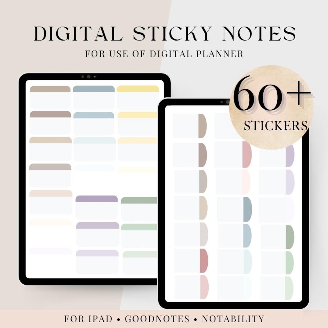 Digital Planner Stickers, Student Digital Sticky Notes for iPad ...