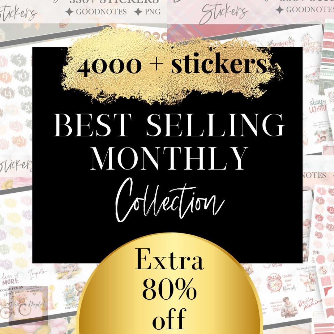 4000+ Digital Stickers Bundle, Whole Shop Bundle, Monthly Sticker ...