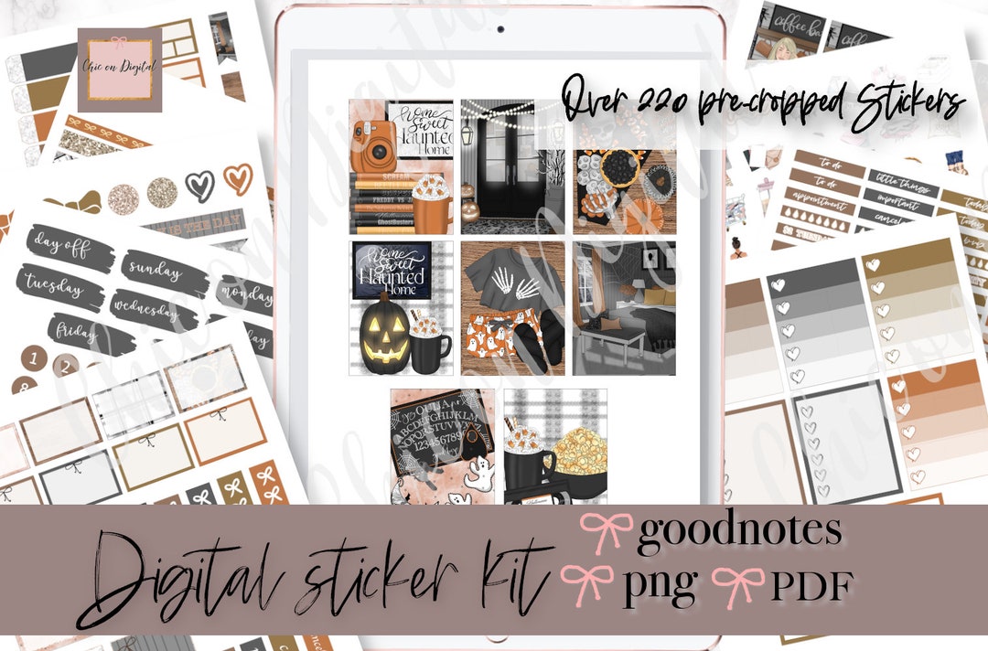 HALLOWEEN DIGITAL PLANNER Stickers, Goodnotes Planner Sticker ...