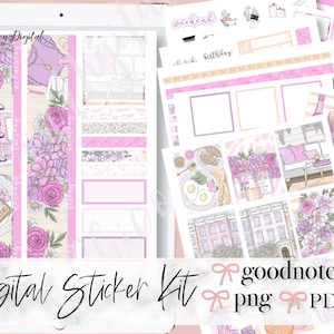 MARCH MONTHLY Digital Stickers, City Brunch Goodnotes Stickers, March ...