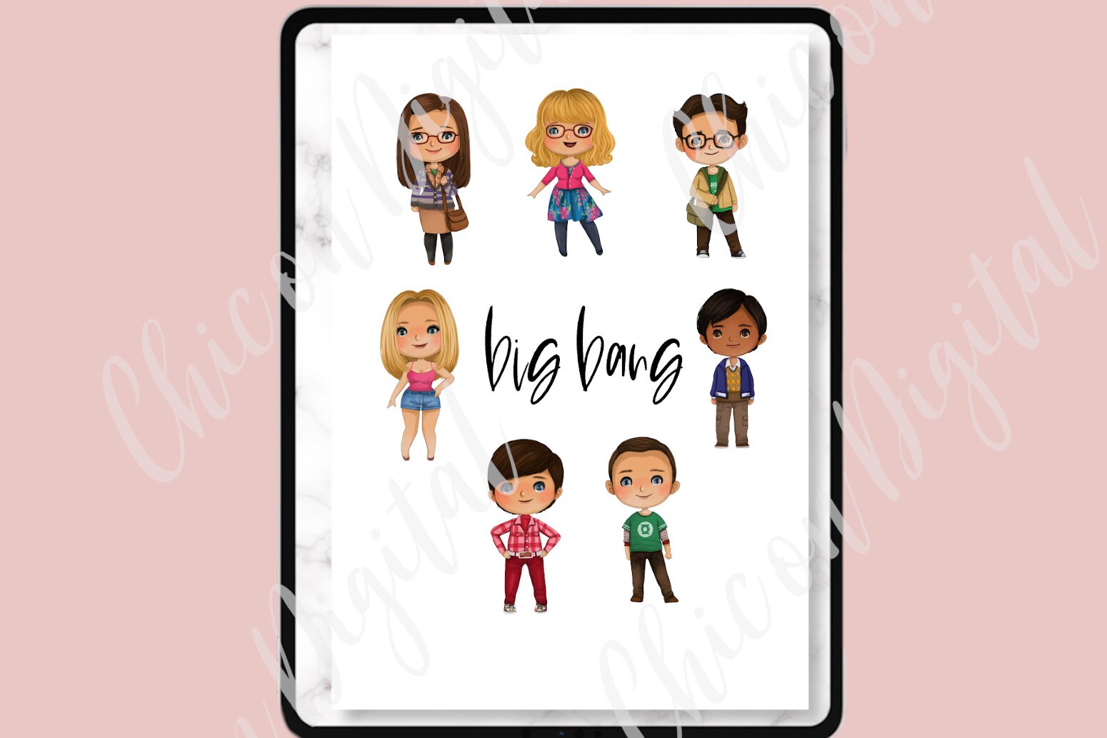 BIG BANG THEORY Digital Sticker, Big Bang Theory Goodnotes, Sheldon ...