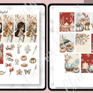 CUTE FALL GOODNOTES Stickers, Digital Planner Stickers Goodnotes, Fall ...