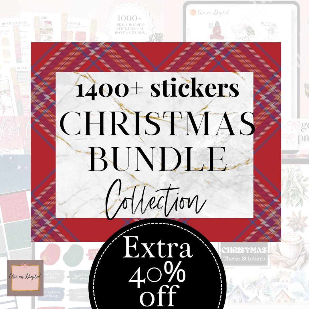 Christmas Digital Stickers Goodnotes Bundle, December Digital Christmas ...