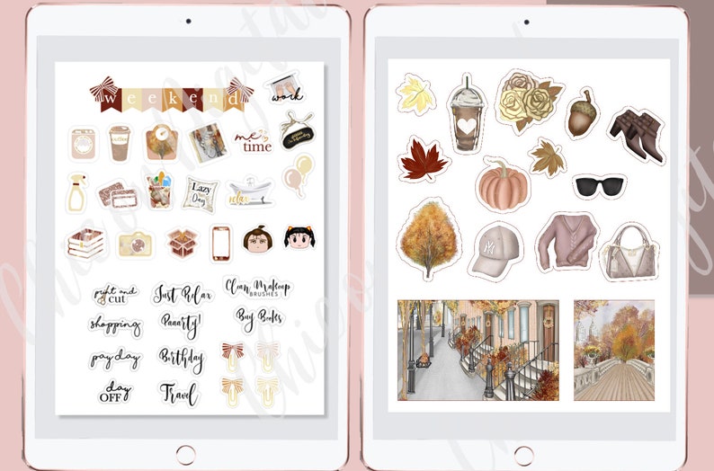 FALL GOODNOTES PLANNER Stickers Digital Planner Stickers - Etsy