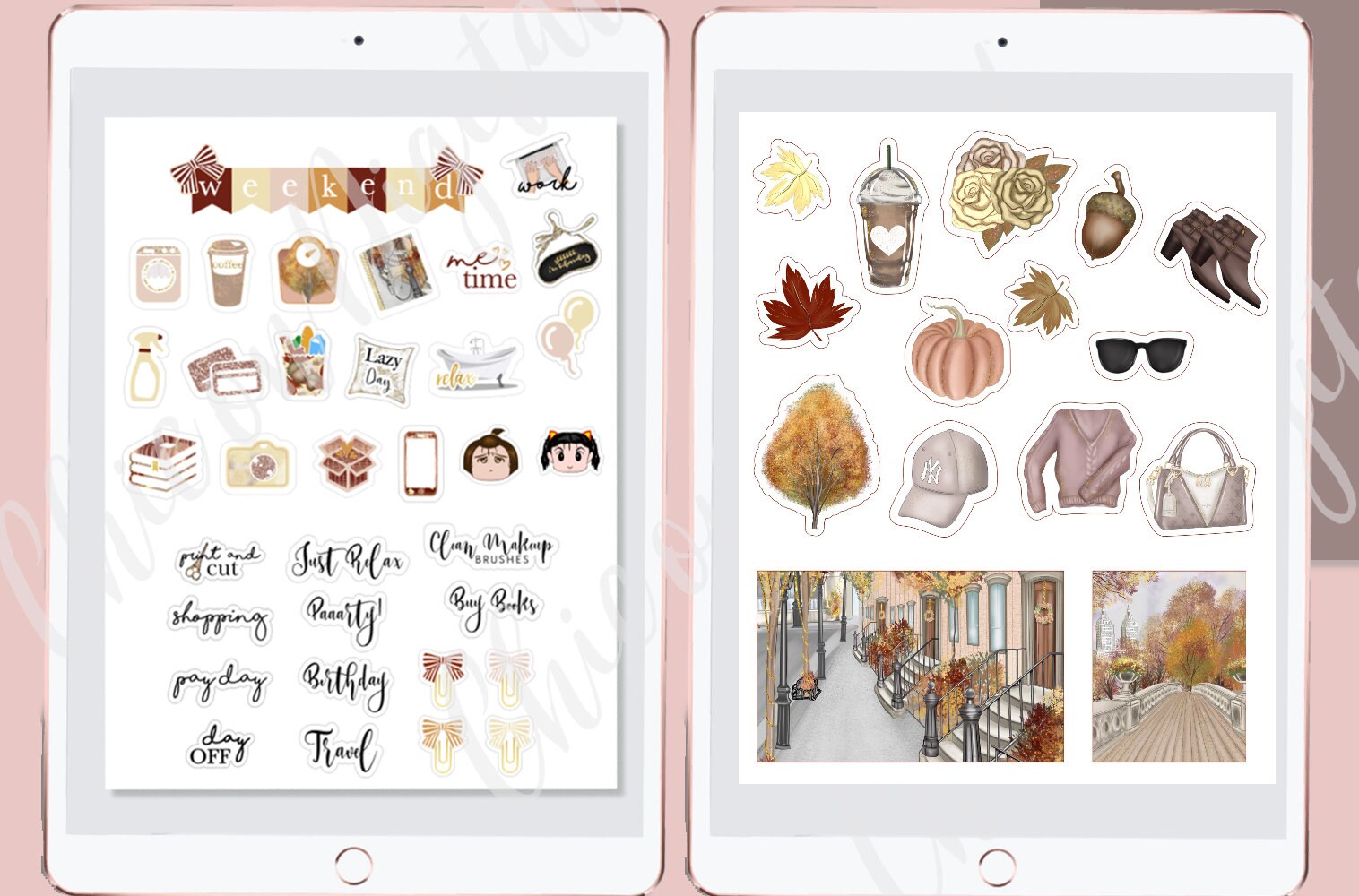 FALL GOODNOTES PLANNER Stickers, Digital Planner Stickers Goodnote ...