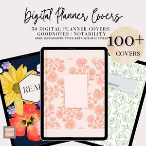 Planner Cover BUNDLE Goodnotes Digital Covers Notebook Noteshelf, iPad ...
