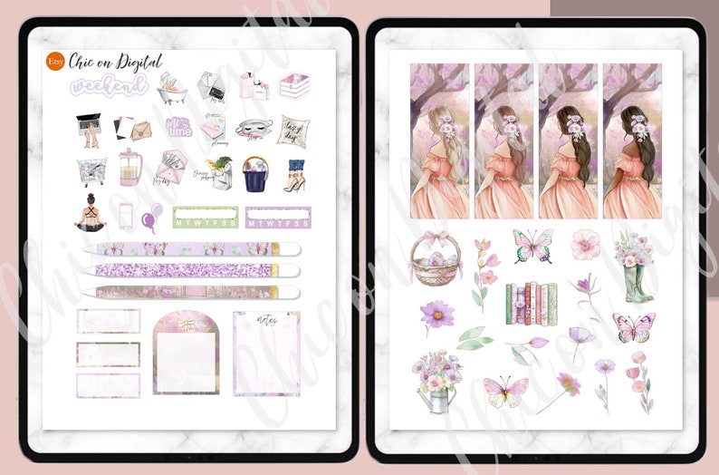 EASTER GOODNOTES Stickers Spring Digital Stickers Cottage - Etsy