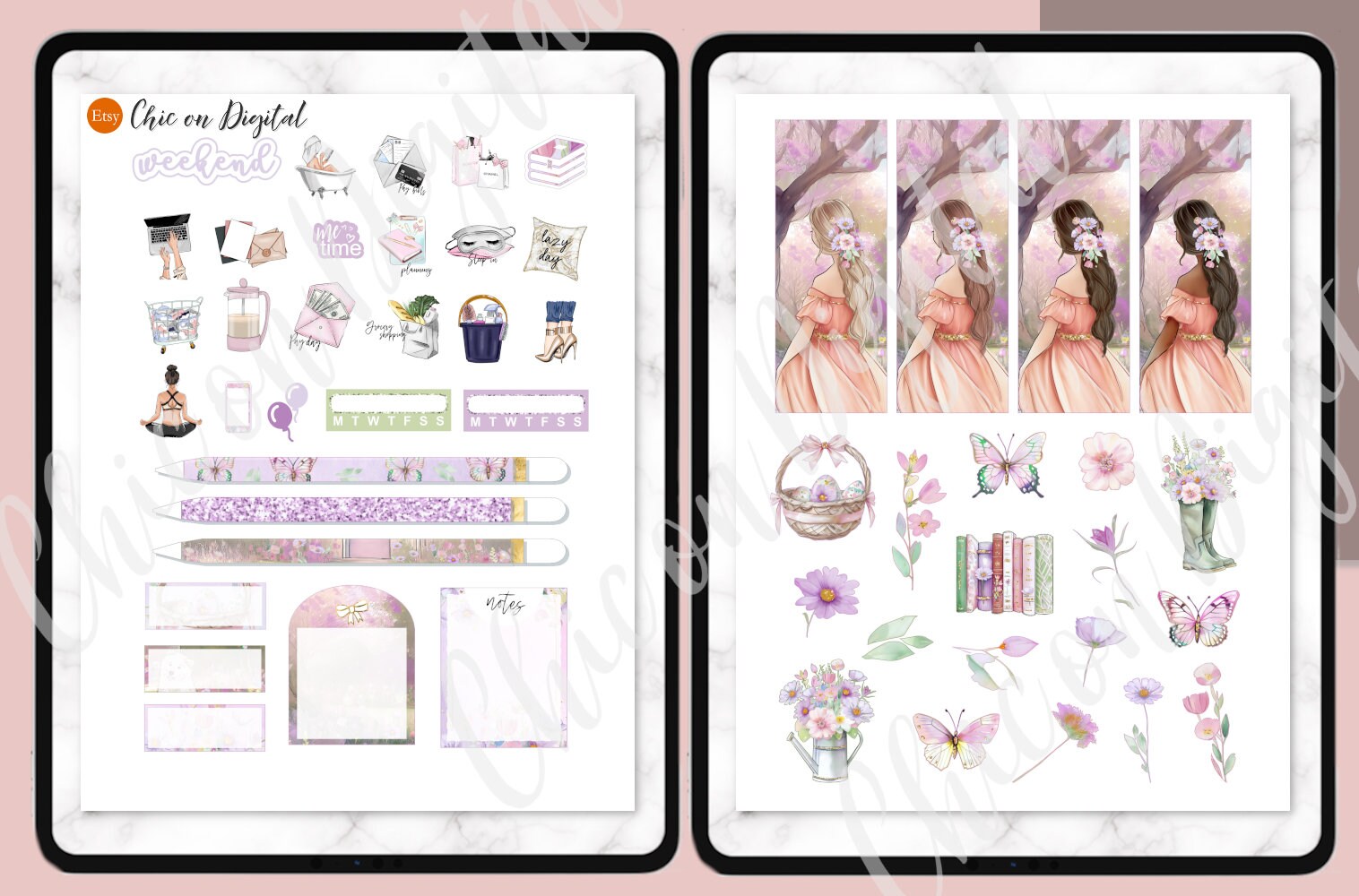 EASTER GOODNOTES Stickers, Spring Digital Stickers, Cottage Digital ...