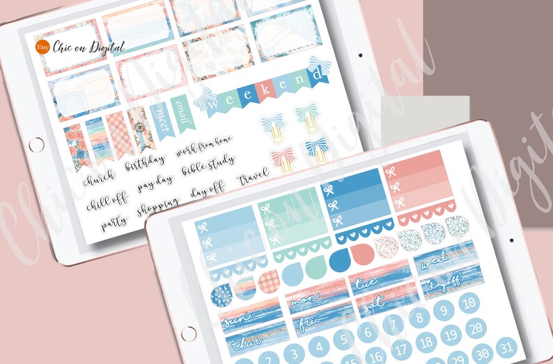 AUGUST MONTHLY KIT Digital Stickers August Goodnotes Planner | Etsy