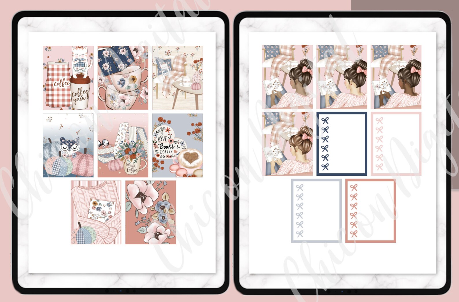 BOOKWORM GOODNOTES STICKERS Reading Digital Stickers Reading | Etsy