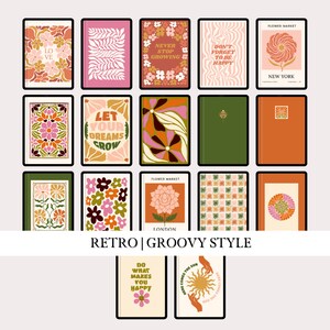Boho Planner Cover BUNDLE Goodnotes Digital Covers Retro Groovy Digital ...