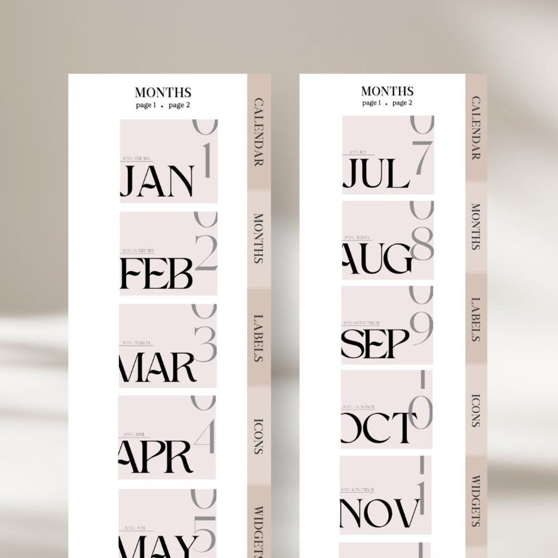 Widgets Digital Planner Stickers, Goodnotes Widget Minimalistic ...
