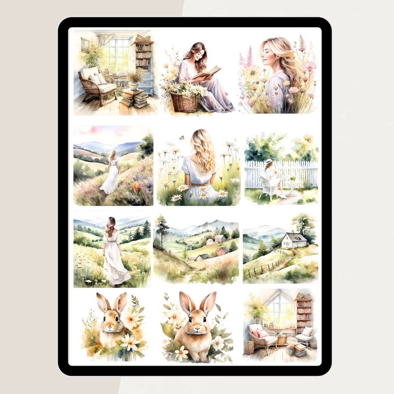 COTTAGE GOODNOTES STICKERS, Farm House Digital Sticker, Boho Stickers ...