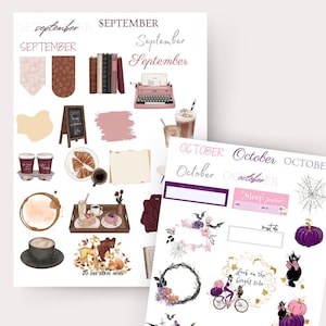 DIGITAL MONTH STICKER Goodnotes Month Date Sticker Functional Travel ...