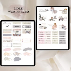 Digital Stickers for Reading Journal Bookish Goodnotes Widgets ...