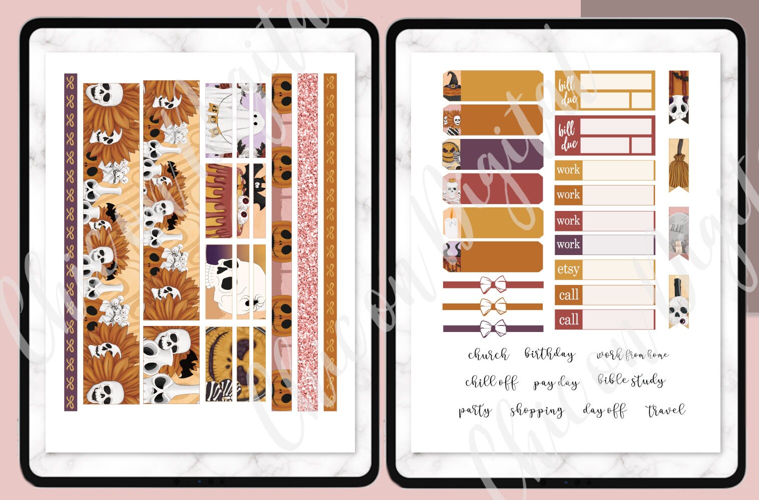HALLOWEEN DIGITAL PLANNER Sticker, Halloween Goodnotes Planner Sticker ...