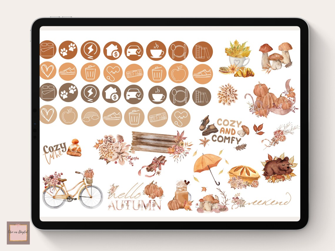 November DIGITAL PLANNER Stickers, Fall Goodnotes Sticker, Sticker for ...