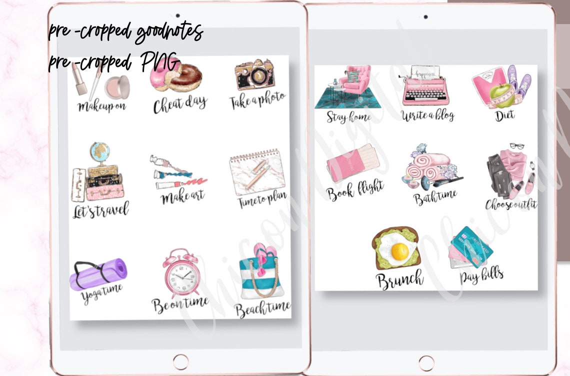DAILY PLANNING GOODNOTES Stickers Day to Day Plan Digital - Etsy