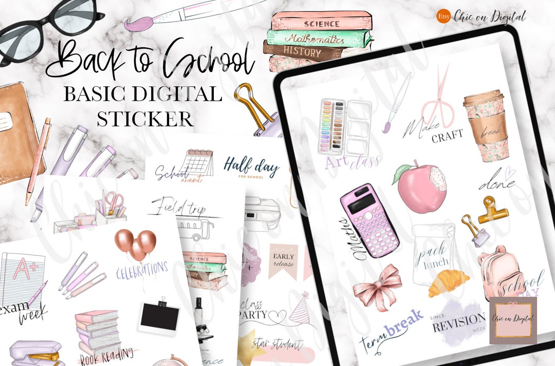 BACK TO SCHOOL Digital Sticker, Back to School Goodnotes, Teacher ...
