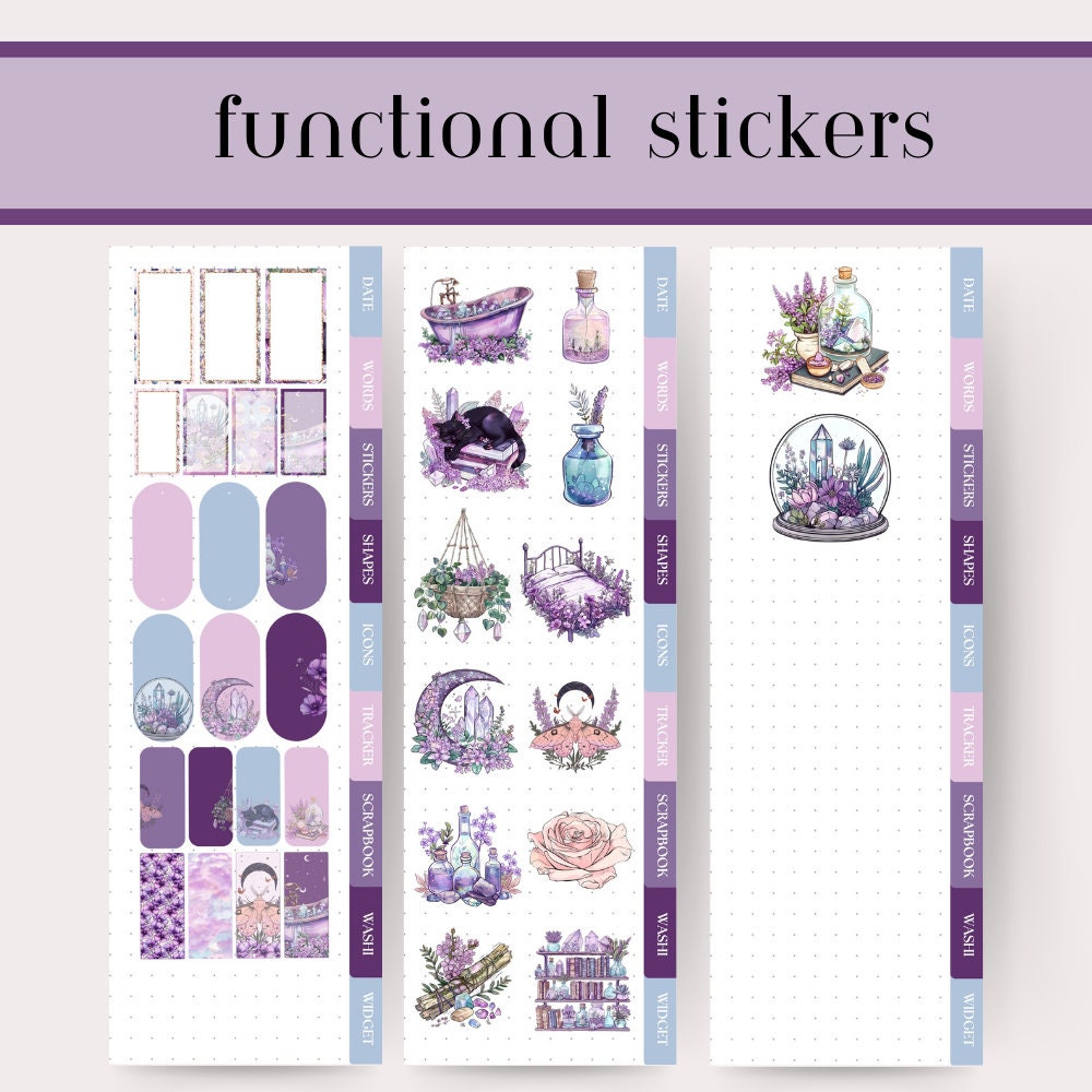 Witchy Digital Stickers Goodnotes, Goth Planner Stickers, Witchy ...