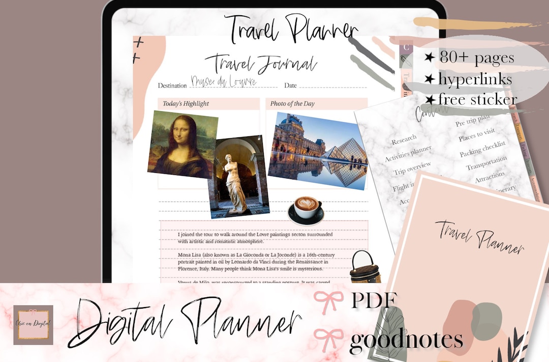Digital Travel Planner, Goodnotes Travel Planner, Travel Journal ...