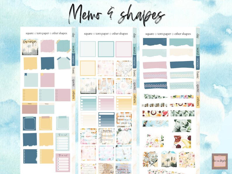 SUMMER DIGITAL Sticker Pack, Goodnotes Summer Stickers, Digital Sticker ...