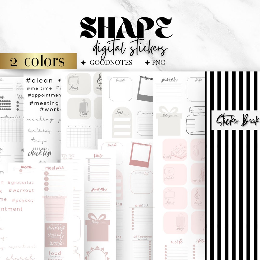 Widget Insert Sticker Goodnotes, Widget Bundle, Tracker Stickers ...