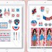 GOODNOTES STICKERS, July 4th Digital Planner Stickers, Pre-cropped ...