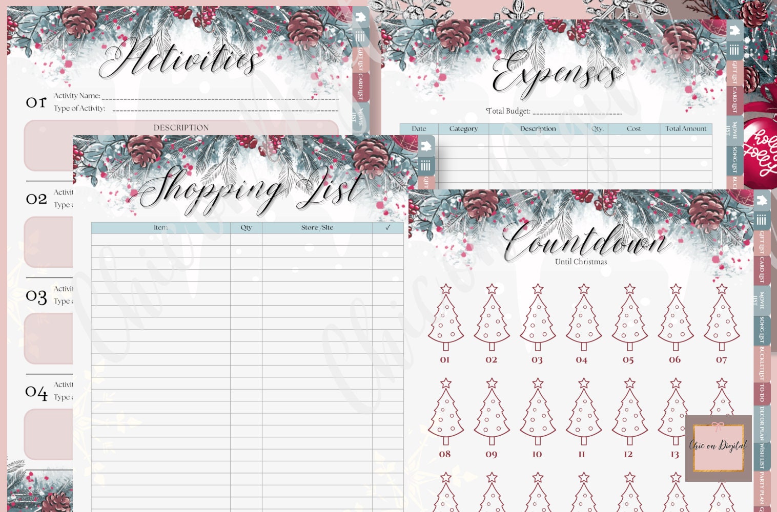 DIGITAL CHRISTMAS Planner Goodnotes Xmas Planner Digital - Etsy