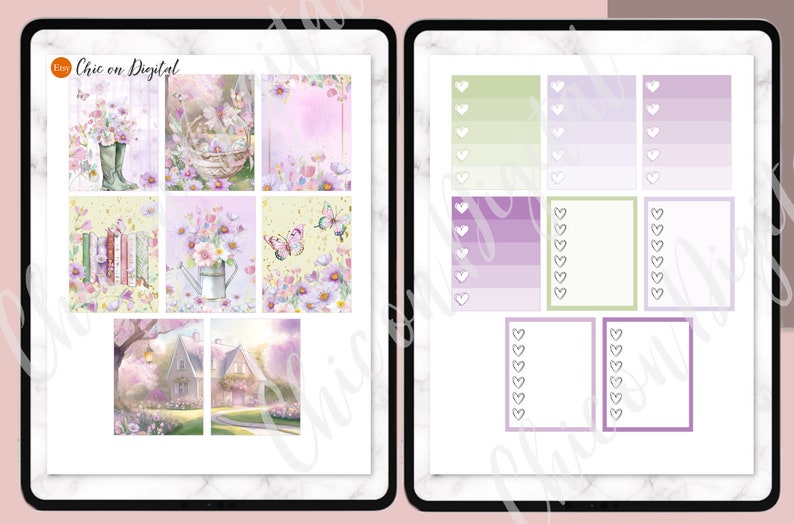 EASTER GOODNOTES Stickers Spring Digital Stickers Cottage - Etsy