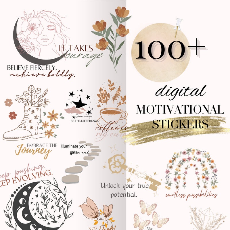 Bullet Journal Motivation Stickers - Etsy