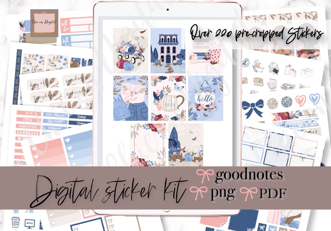 FALL GOODNOTES STICKERS, Fall Apple Digital Stickers, Sweet Home ...