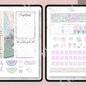 MARCH MONTHLY KIT Digital Stickers, March Goodnotes Stickers, March ...