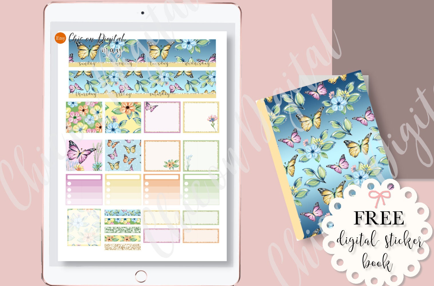 MAY MONTHLY Goodnotes May Flower Goodnotes Sticker Kit May - Etsy