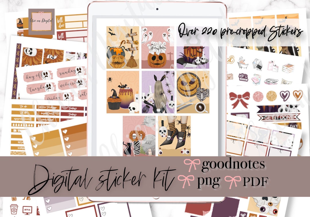 HALLOWEEN DIGITAL PLANNER Sticker, Halloween Goodnotes Planner Sticker ...