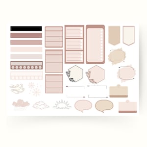 BOHO DIGITAL STICKERS Aesthetic Goodnotes Sticker Pack Digital Quote ...